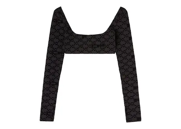 Off-White Flock Monogram Crop Top