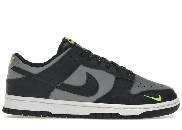 Nike Dunk Low Black Mini Swoosh - Cool Grey/volt/reflect Silver