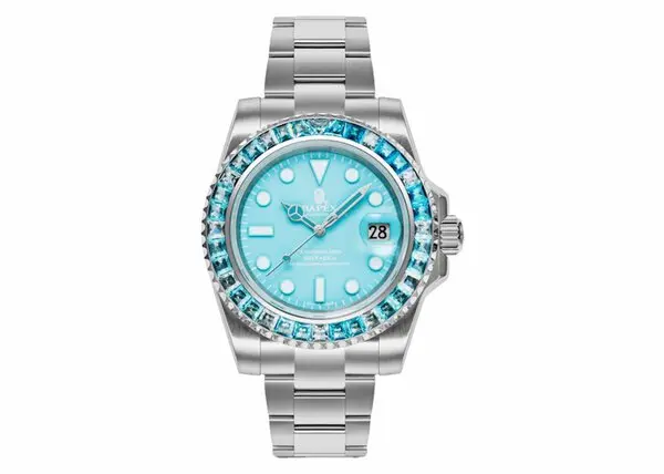 BAPE Type 1 Crystal Stone Watch - Sax