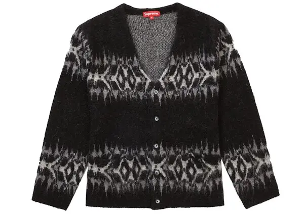 Supreme Abstract Stripe Cardigan - Black