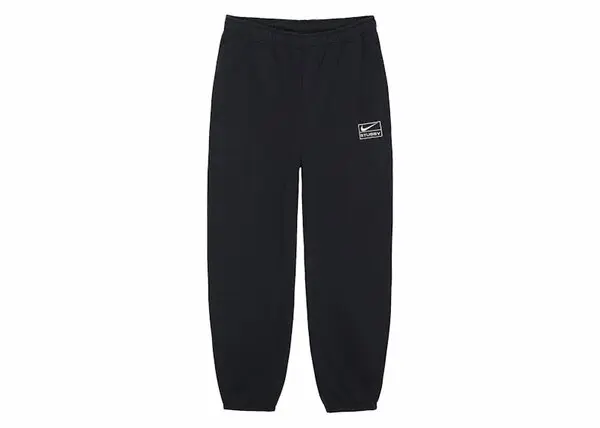 Nike X Stussy Stone Washed Fleece Sweatpants - Black