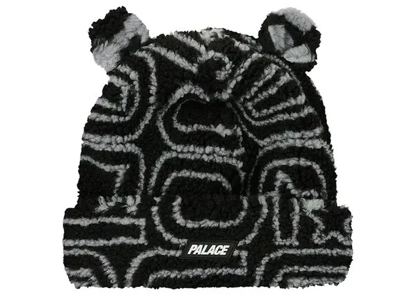 PALACE Joyrex Fleece Ears Beanie - Black