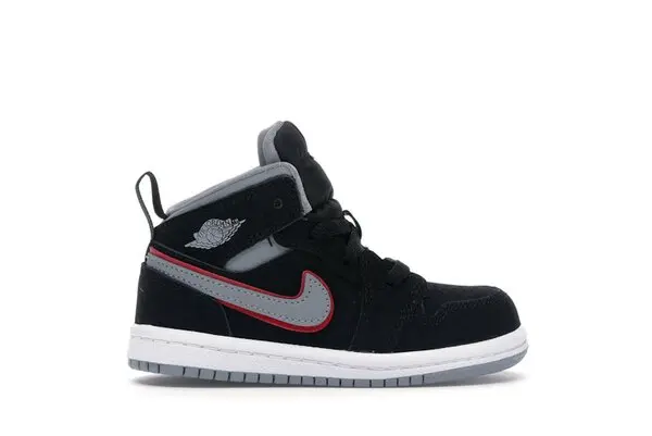 JORDAN 1 Mid Sneakers - Black/particle Grey/white