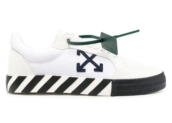 Off-White Low Vulcanized Sneakers - White/navy Blue
