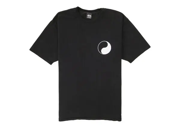 StÜssy X Our Legacy Work Shop Yin Yang Pigment Dyed Tee Shirt - Black
