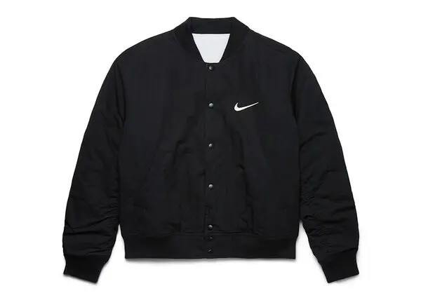 StÜssy X Nike Reversible Varsity Jacket - Black/sail