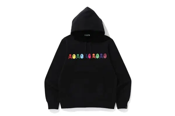 BAPE Vs. Mastermind Rainbow Logo Pullover Hoodie - Black