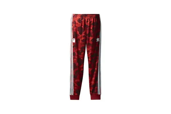 BAPE X Adidas Adicolor Track Pants - Raw Red