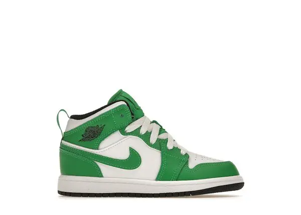 JORDAN 1 Mid - Lucky Green/black/white
