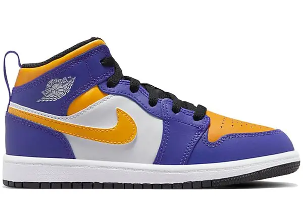 JORDAN 1 Mid Lakers Sneakers - Dark Concord/white/black