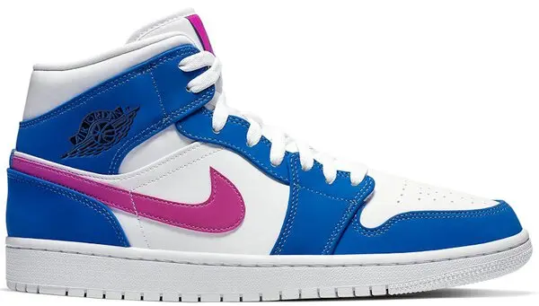 JORDAN 1 Mid Sneakers - Hyper Royal/hyper Violet/white