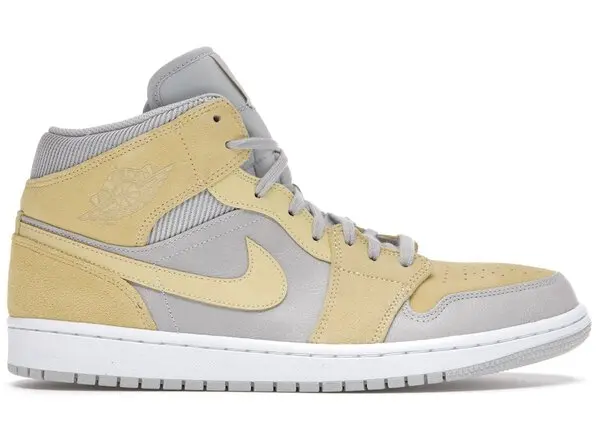 JORDAN 1 Mid Mixed Textures - Grey/yellow