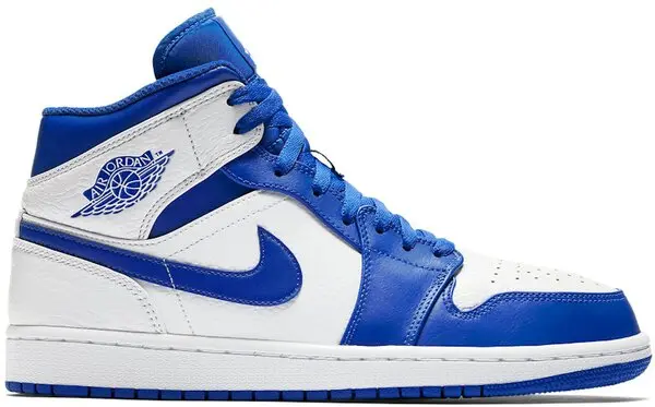 JORDAN 1 Mid Sneakers - White/hyper Royal
