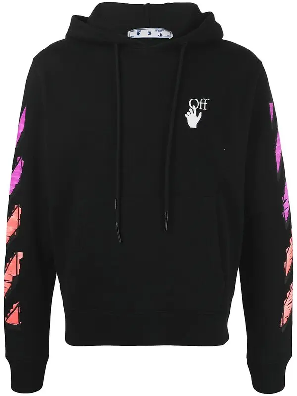Off-White Marker Hoodie - Black/fuchsia