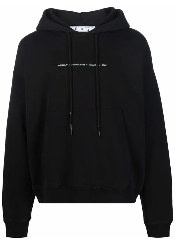 Off-White Marker Skate Hooded Sweatshirt - Black Blue