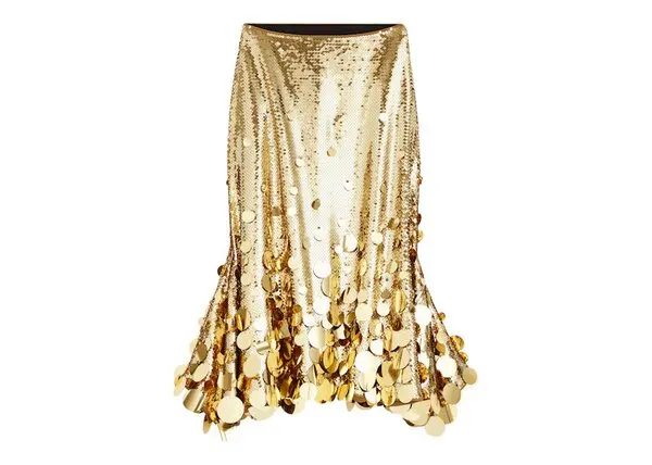 Rabanne Sequined Flared Skirt