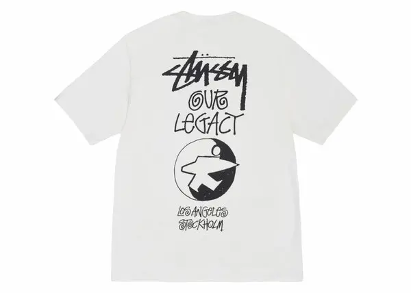 StÜssy X Our Legacy Ol Surfman Pigment Dyed Tee Shirt - Natural