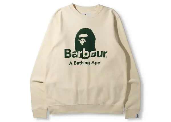 BAPE X Barbour Crewneck Sweatshirt - Ivory
