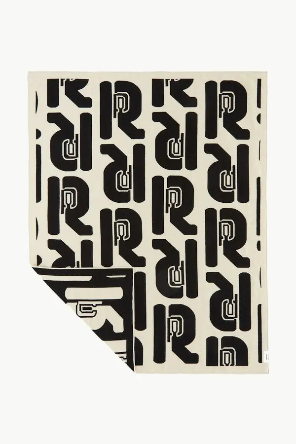 Rabanne H&m Woolblend Logo Throw