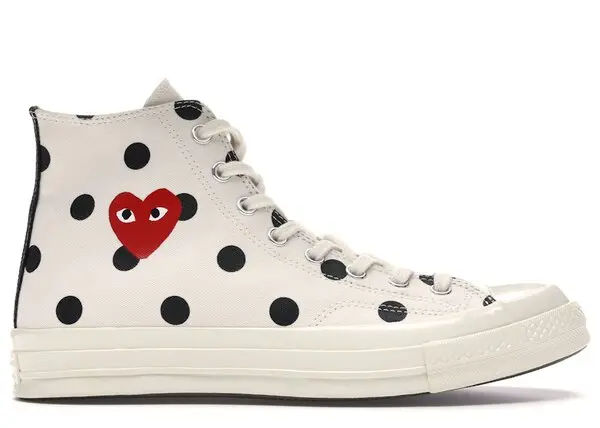 CONVERSE Chuck Taylor All Star 70 Hi Comme Des Garcons Play Polka Dot - White/black/red