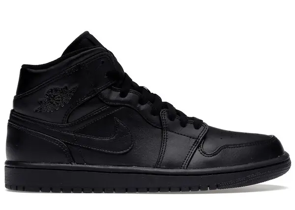 JORDAN 1 Mid Triple Sneakers - Black