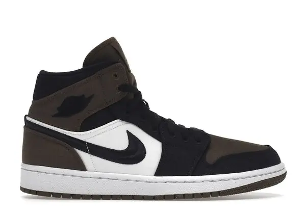 JORDAN 1 Mid Olive Toe Sneakers - Light Olive/black/sail
