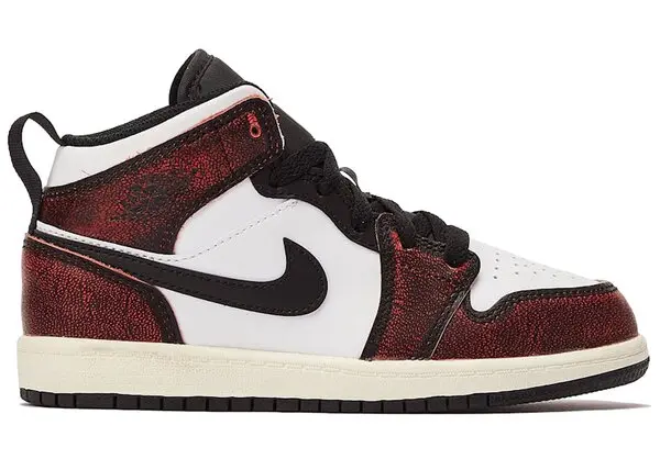 JORDAN 1 Mid Wearaway - Black/white/sail