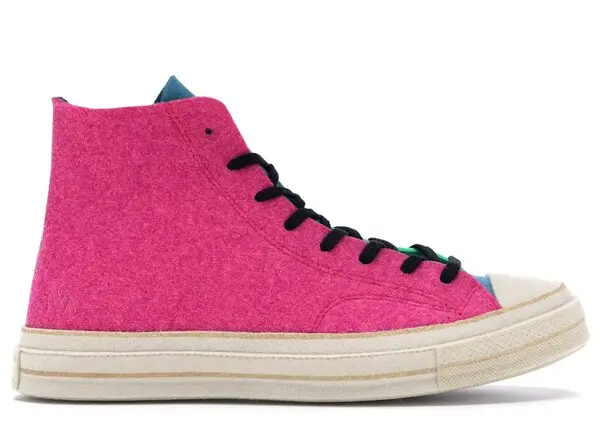 CONVERSE Chuck Taylor All Star 70 Hi Jw Anderson Felt - Fuchsia Purple/island Green/angora