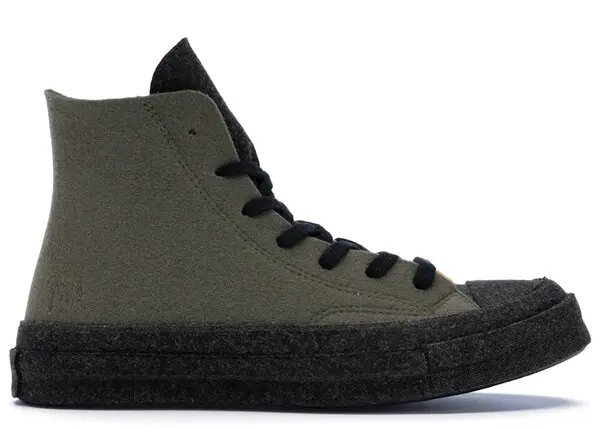 CONVERSE Chuck Taylor All Star 70 Hi Jw Anderson Felt Sneakers - Stone Grey/flame Orange/black