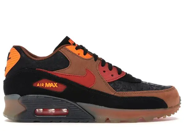 Nike Air Max 90 Sneakers - Black/cognac/total Orange