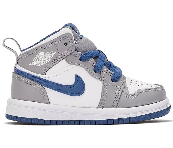 JORDAN 1 Mid Sneakers - Cement Grey/white/true Blue