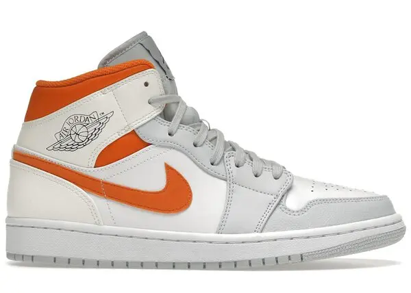 JORDAN 1 Mid Sneakers - White/starfish/pure Platinum