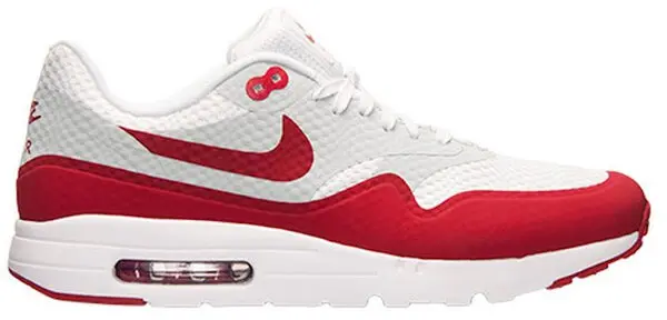 Nike Air Max 1 Ultra Essential Sneakers - White/varsity Red/neutral Grey