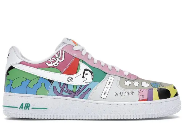 Nike Air Force 1 Flyleather Ruohan Wang Sneakers - Multicolor