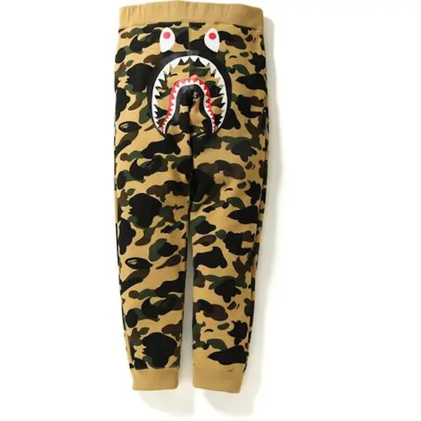 BAPE 1st Camo Shark Slim Sweat Pants Pants - Yellow