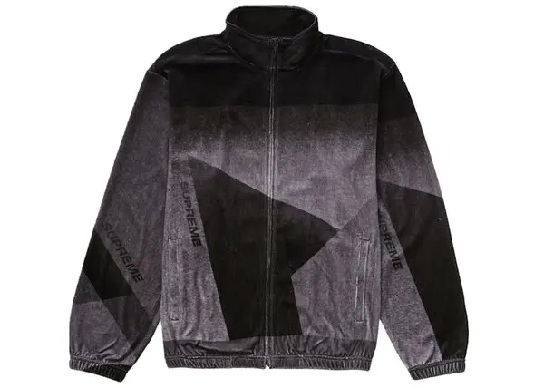 Supreme Geo Velour Track Jacket - Black