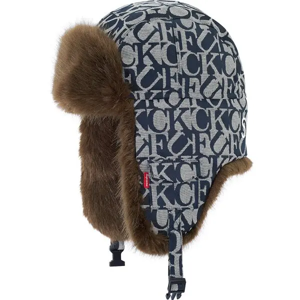 Supreme Jacquard Trapper Hat - Blue