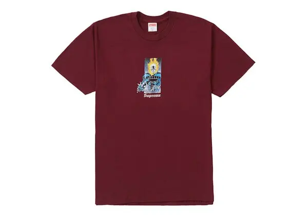 Supreme Ghost Rider Tee Shirt - Burgundy