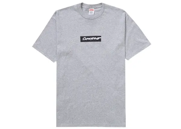 Supreme Futura Box Logo Tee Shirt - Heather Grey