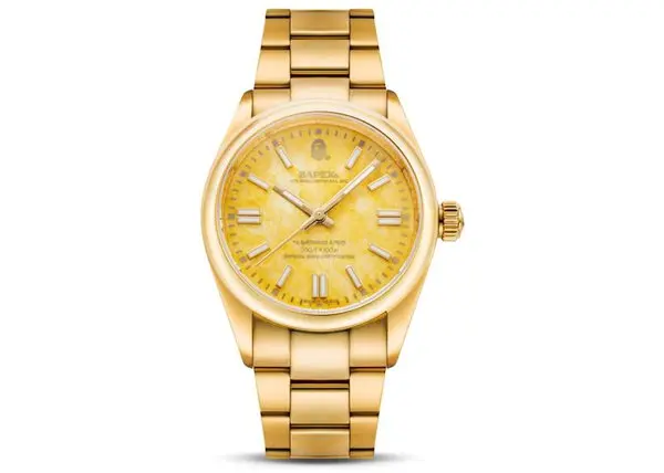 BAPE Type 7 Bapex Watch - Gold Yellow