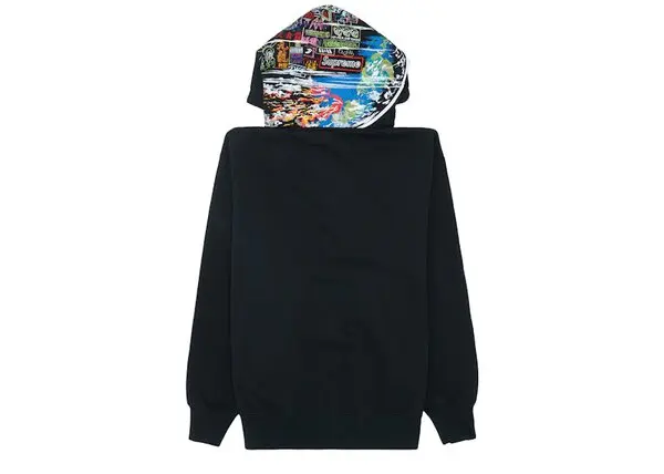 Supreme Globe Zip Up Hooded Sweatshirt - Black
