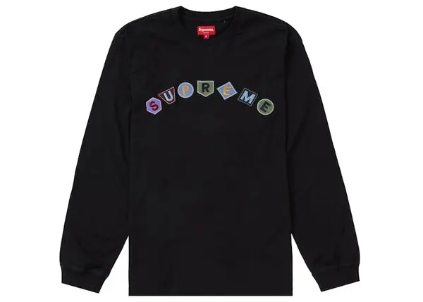 Supreme Geo Arc Long Sleeve Top - Black