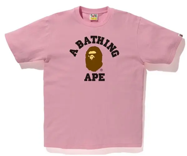 BAPE Pigment College Tee Shirt - Pink