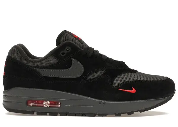 Nike Air Max 1 Bred Sneakers - Black/anthracite/university Red