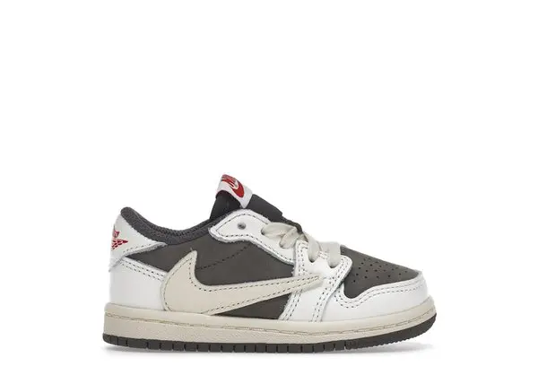 JORDAN 1 Retro Low Og Sp Travis Scott Reverse Mocha Sneakers - Sail/university Red/ridgerock