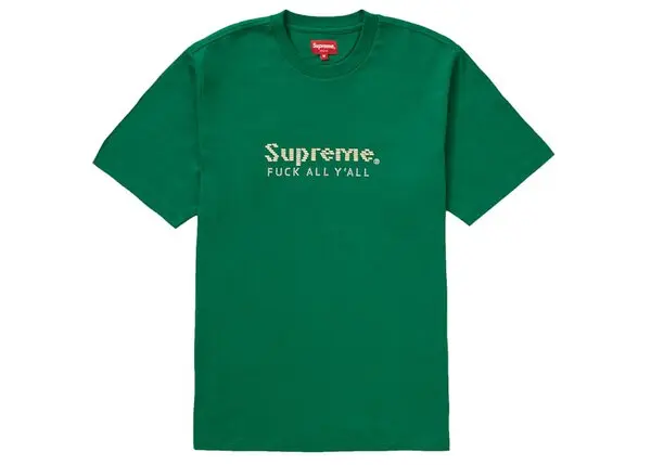 Supreme Gold Bars Tee Shirt - Green