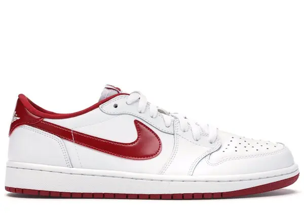 JORDAN Air 1 Retro Low - White/varsity Red