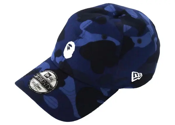 BAPE Camo Ape Head 9twenty Cap - Navy Blue