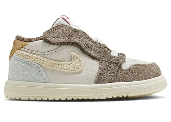 JORDAN 1 Retro Low Alt Year Of The Rabbit Sneakers - Sail/university Red/brown
