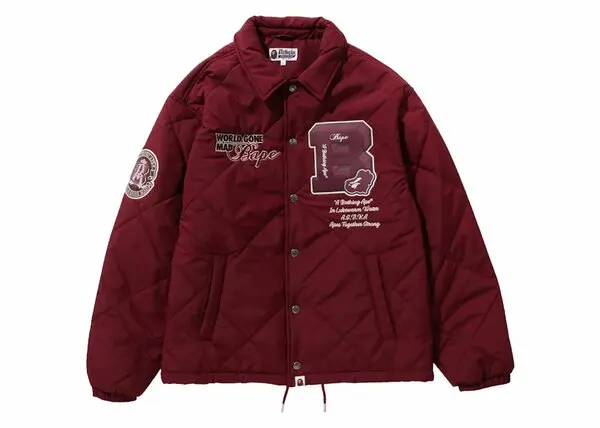 BAPE Patch Coach Jacket - Red